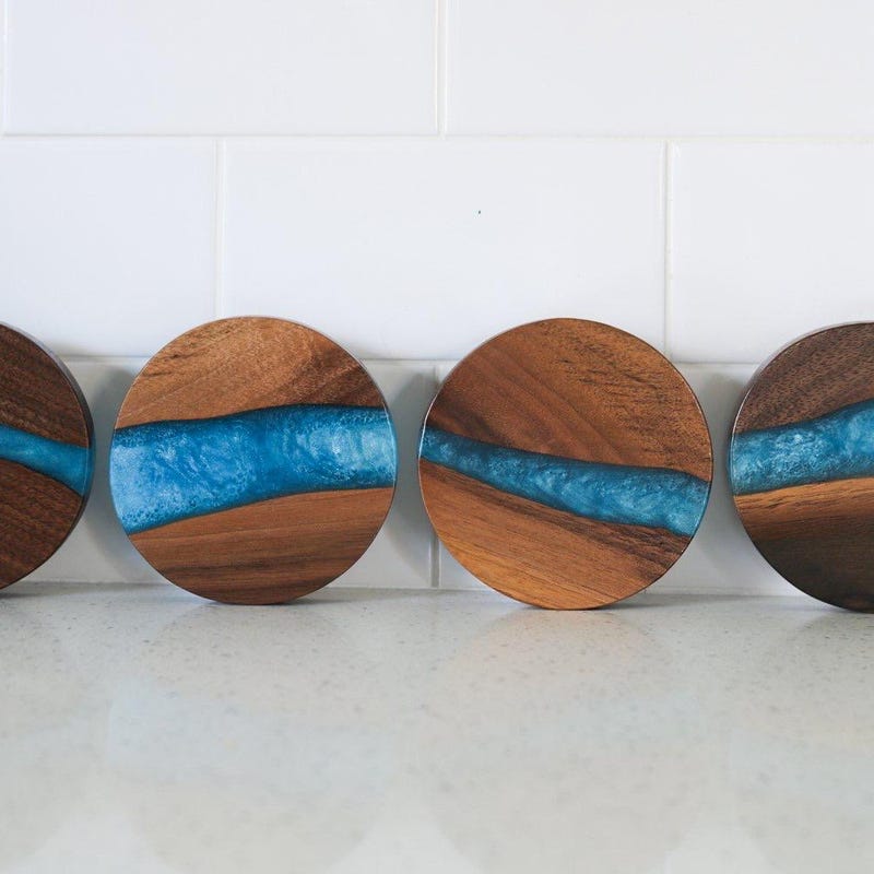 Epoxy Coasters - Etsy