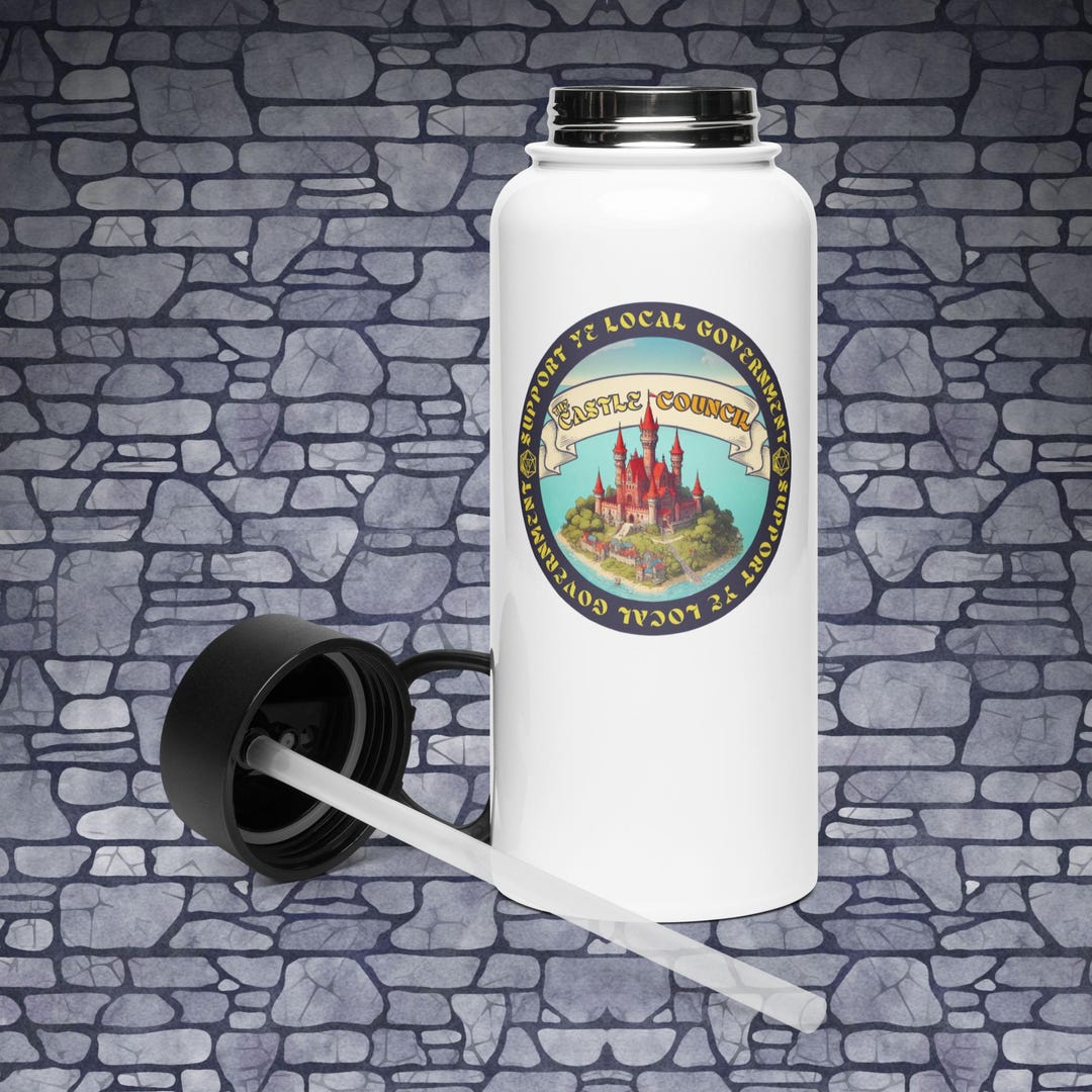 Castle Council Plumb Line Events Logo Stainless Steel Water Bottle With ...