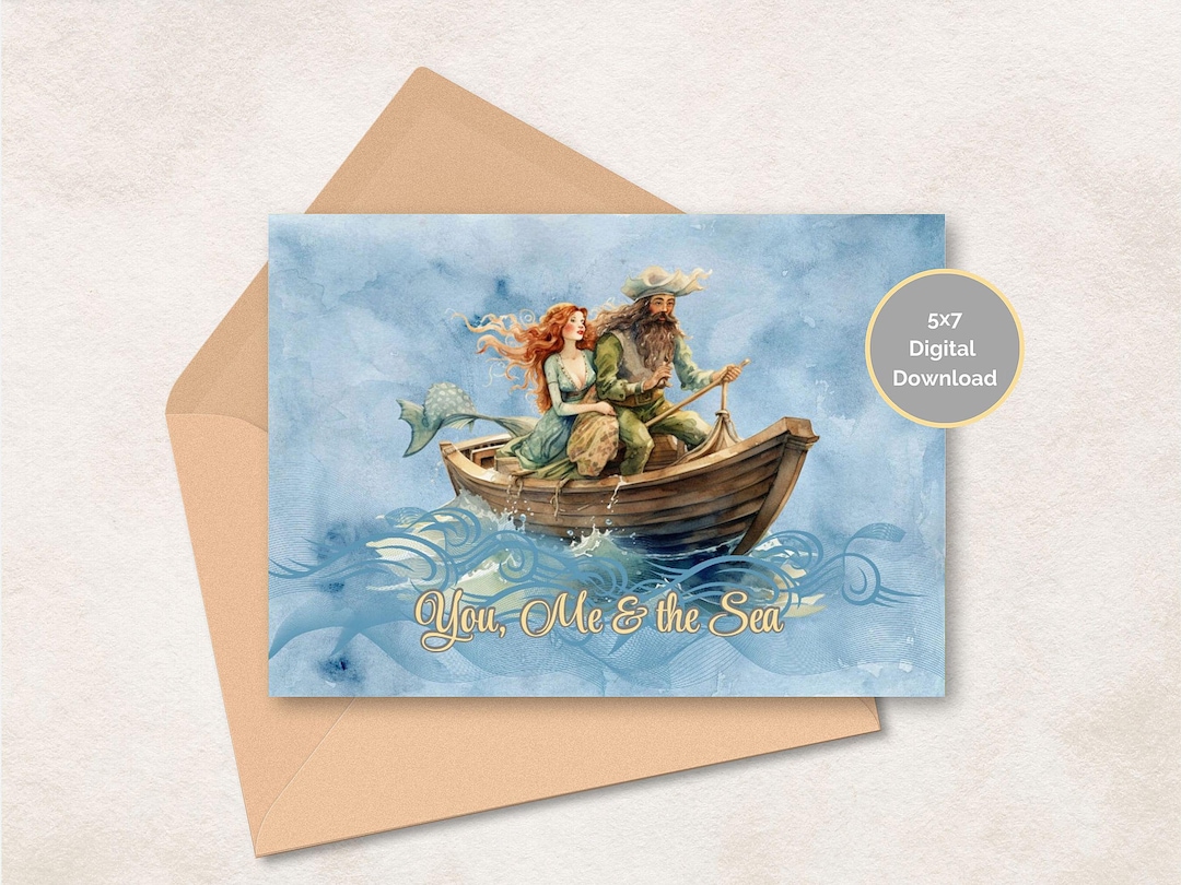 Printable Nautical Anniversary Card, Valentine's Day, Love Card, Card ...