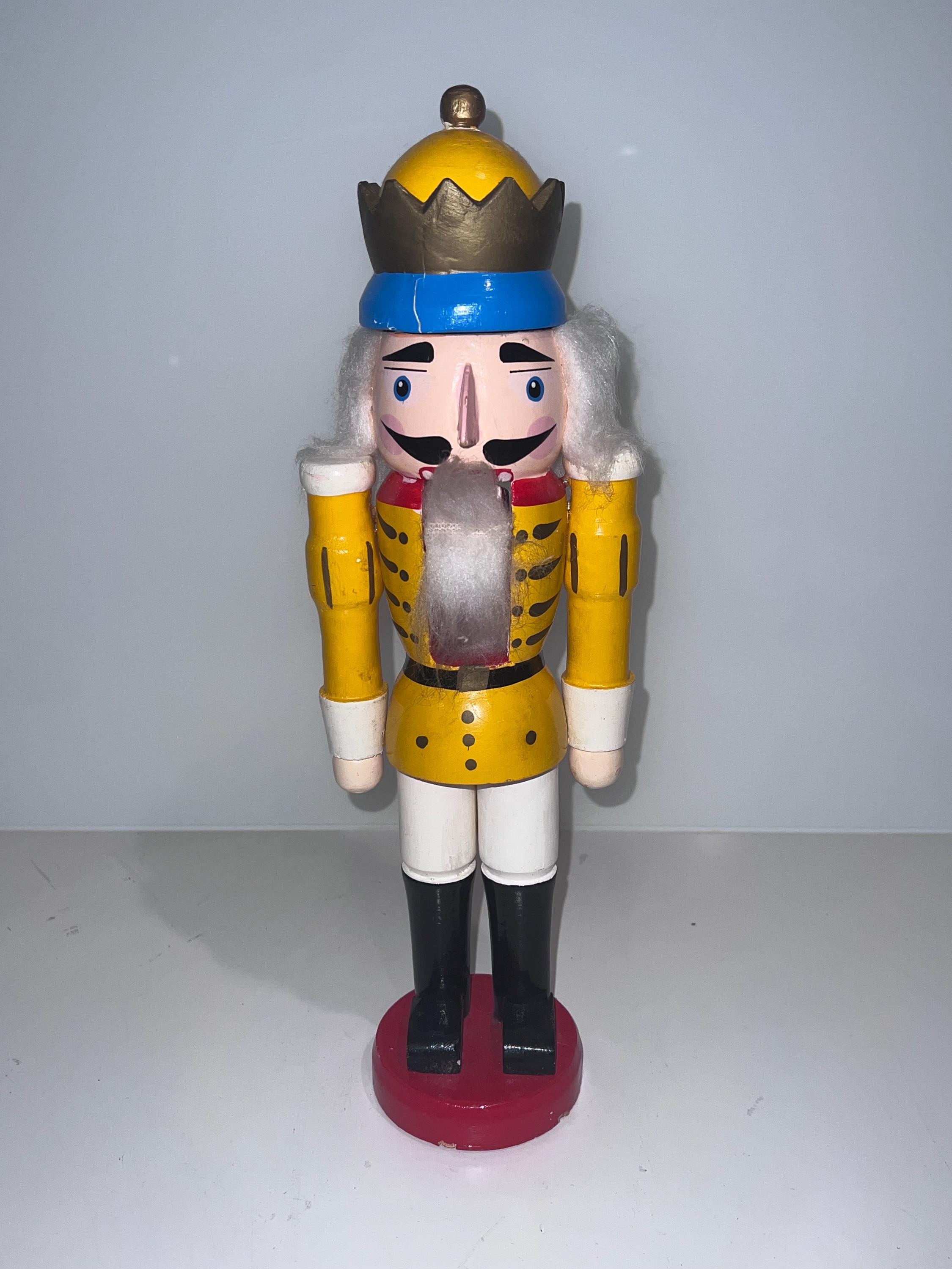 Vintage Hand-painted Wooden Nutcracker 14 Inches Tall - Etsy