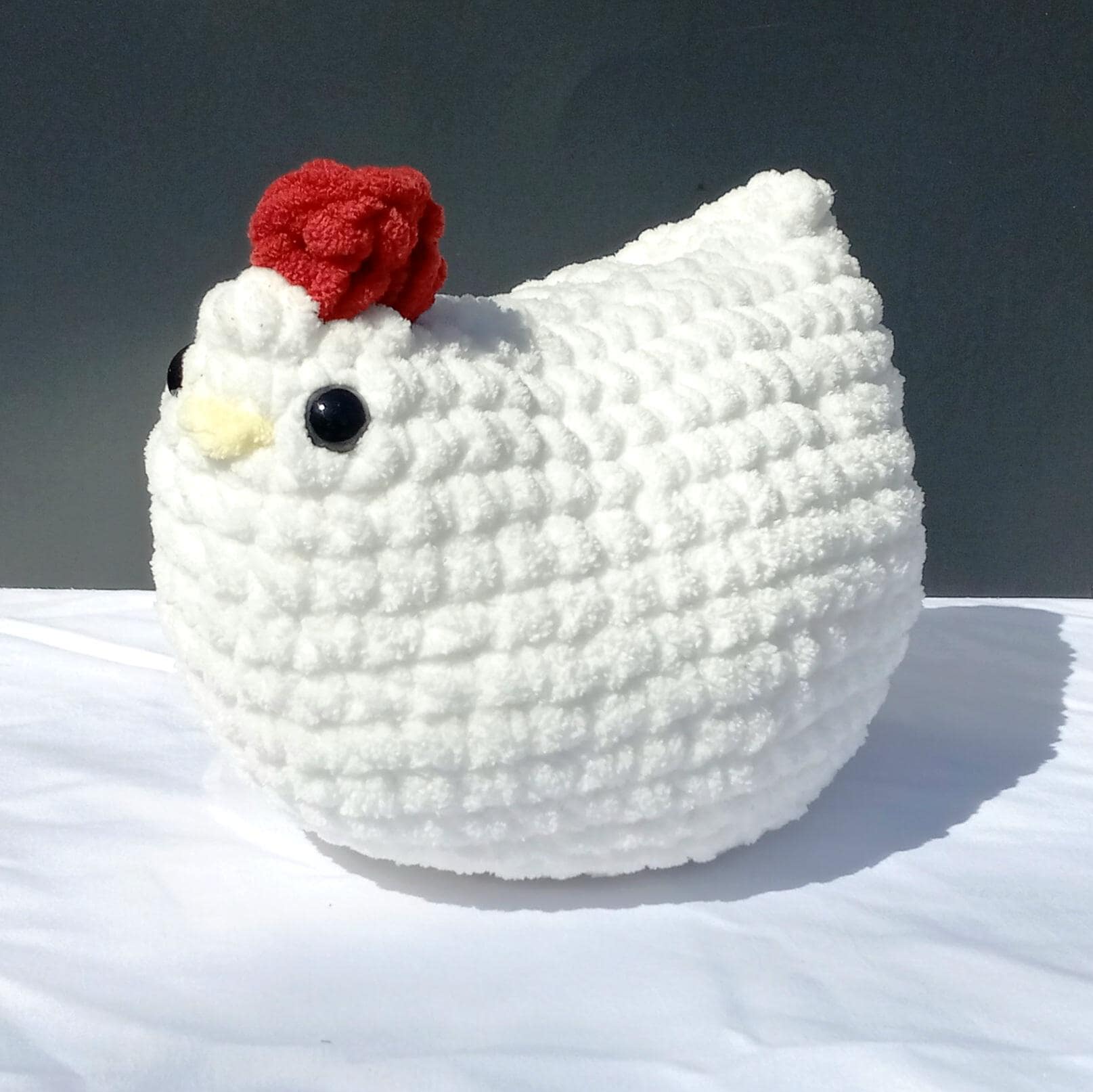 Large Crochet Chicken Plushie, Large Amigurumi Chicken - Etsy