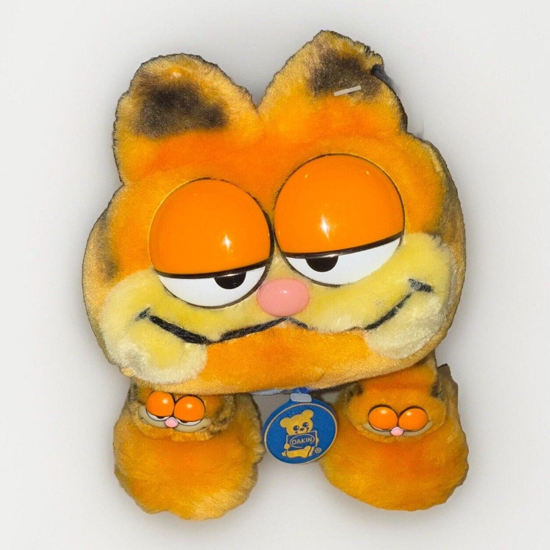 Collectable Vintage Garfield Pajamas Slippers 1980s NEW W Tags and ...