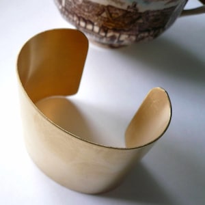 Wide Gold Cuff, Wonder Woman Cuff, Plain Cuff, Solange Wedding Cuff ...