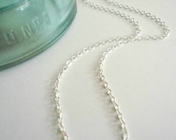 Empty Silver Chain, Blank Sterling Necklace, Sterling Silver Cable ...
