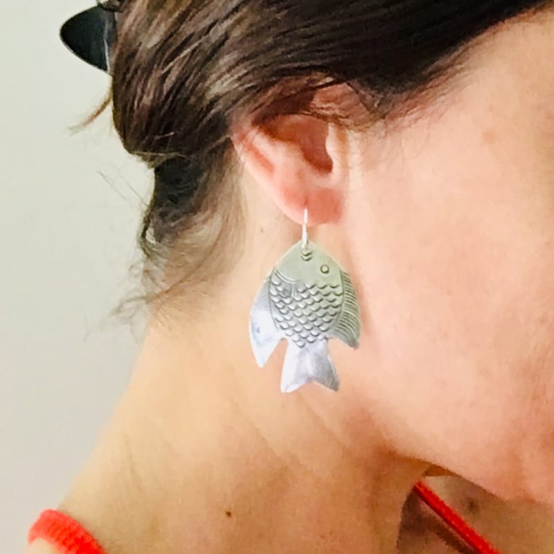 Tin Flowers Earrings - Etsy