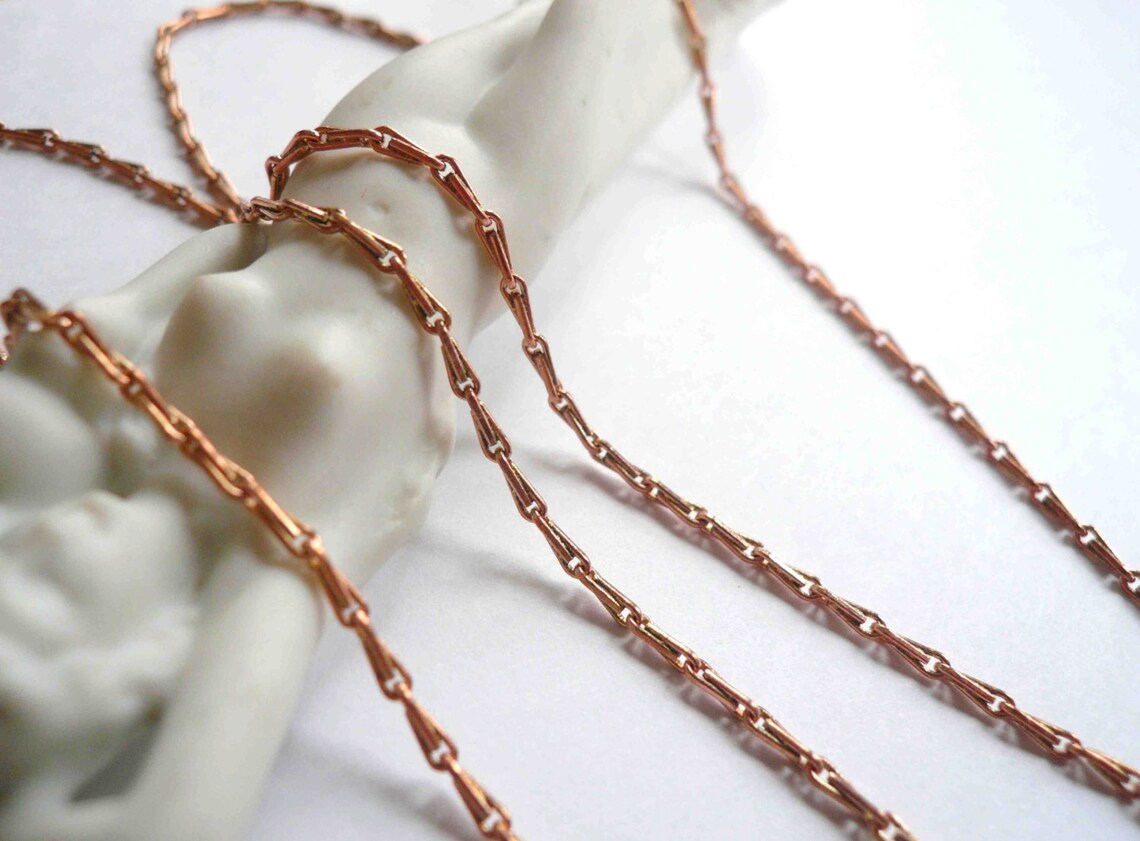 Rose Gold Chain Blank Chain Empty Chain Without Pendant Chain | Etsy