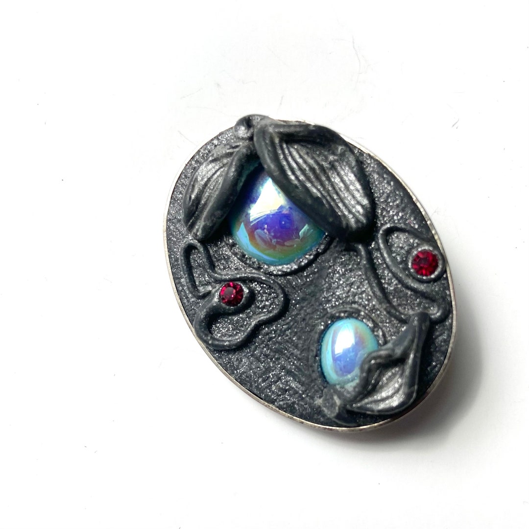 Vintage Handmade Art Nouveau Whiplash Line Pin Silver Gilded - Etsy
