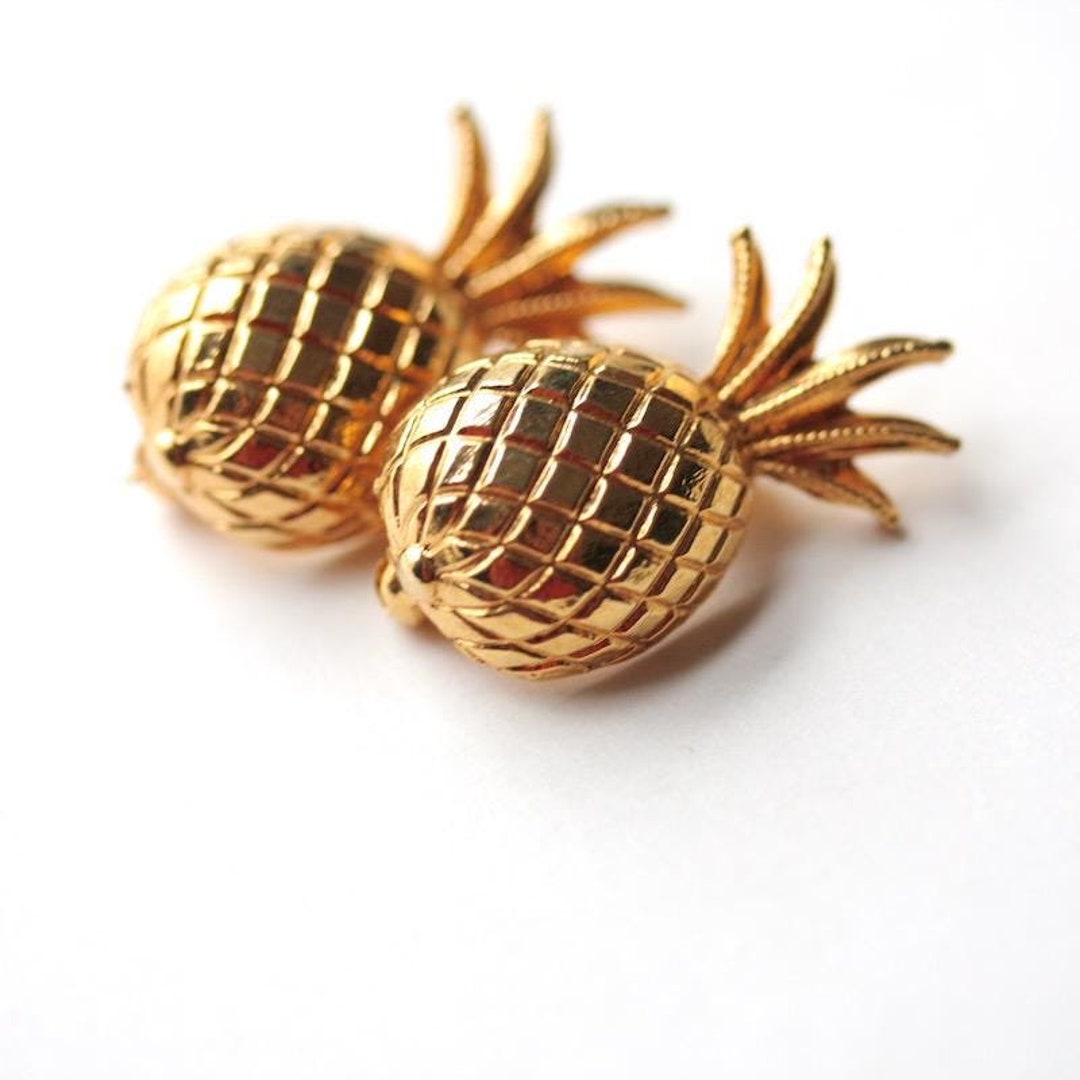 Y2K 90s Gold Pineapple Pins Swingers Hospitality Pin Vintage Fruit ...