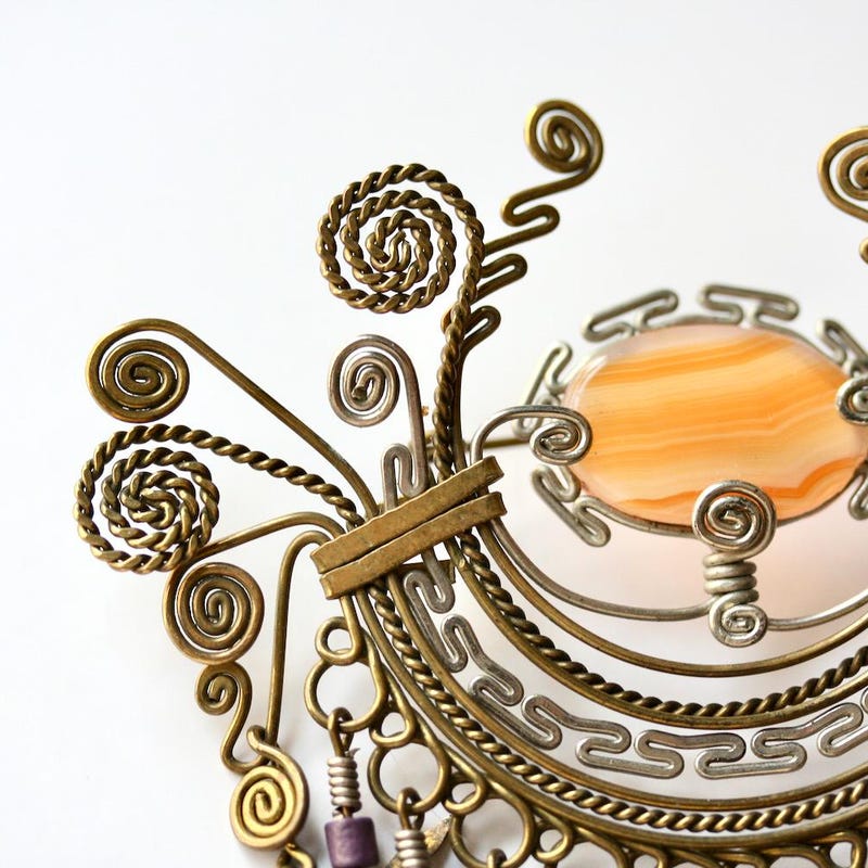 Wire Wrapped Brooch - Etsy