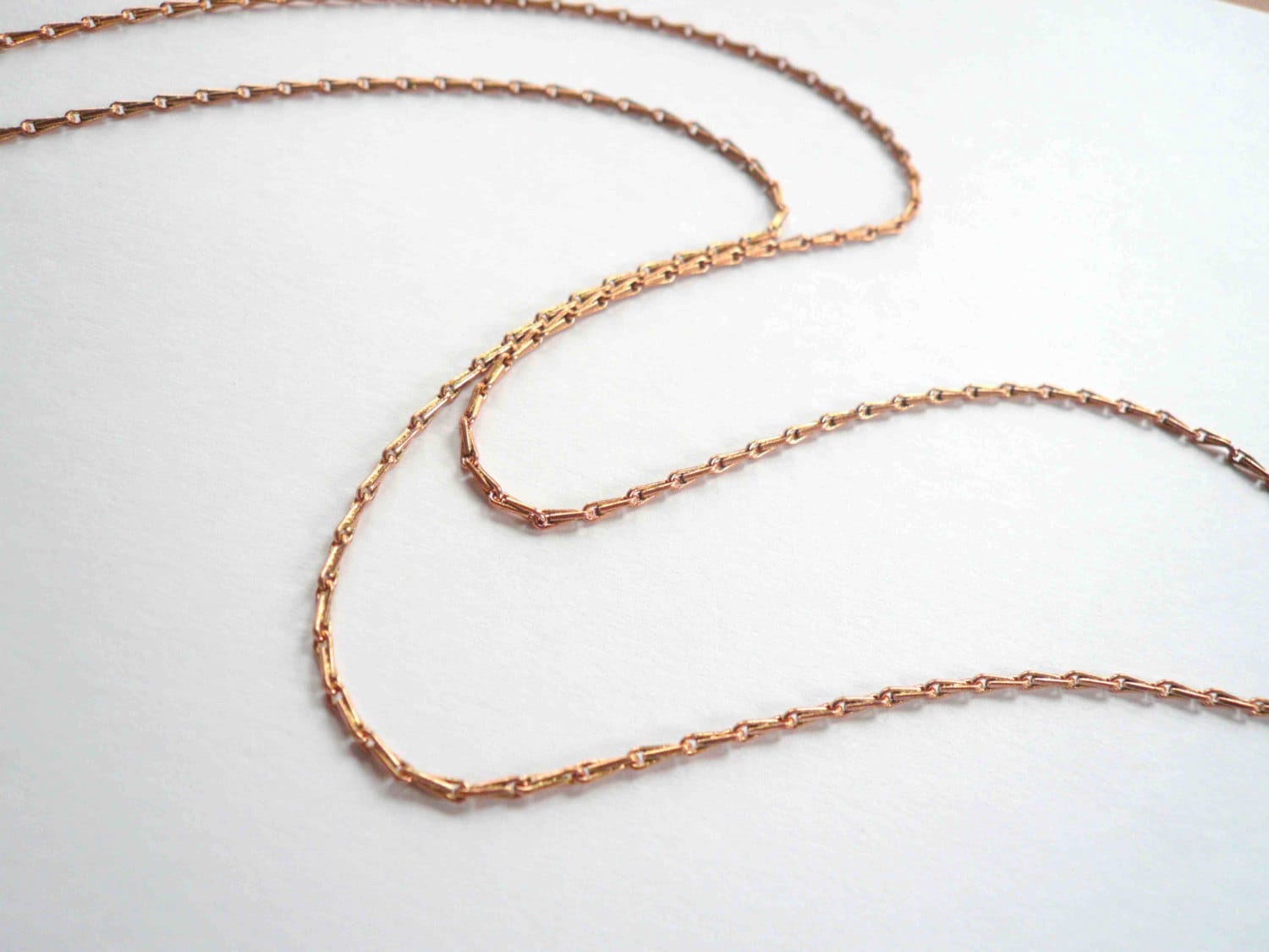 Rose Gold Chain Blank Chain Empty Chain Without Pendant Chain | Etsy