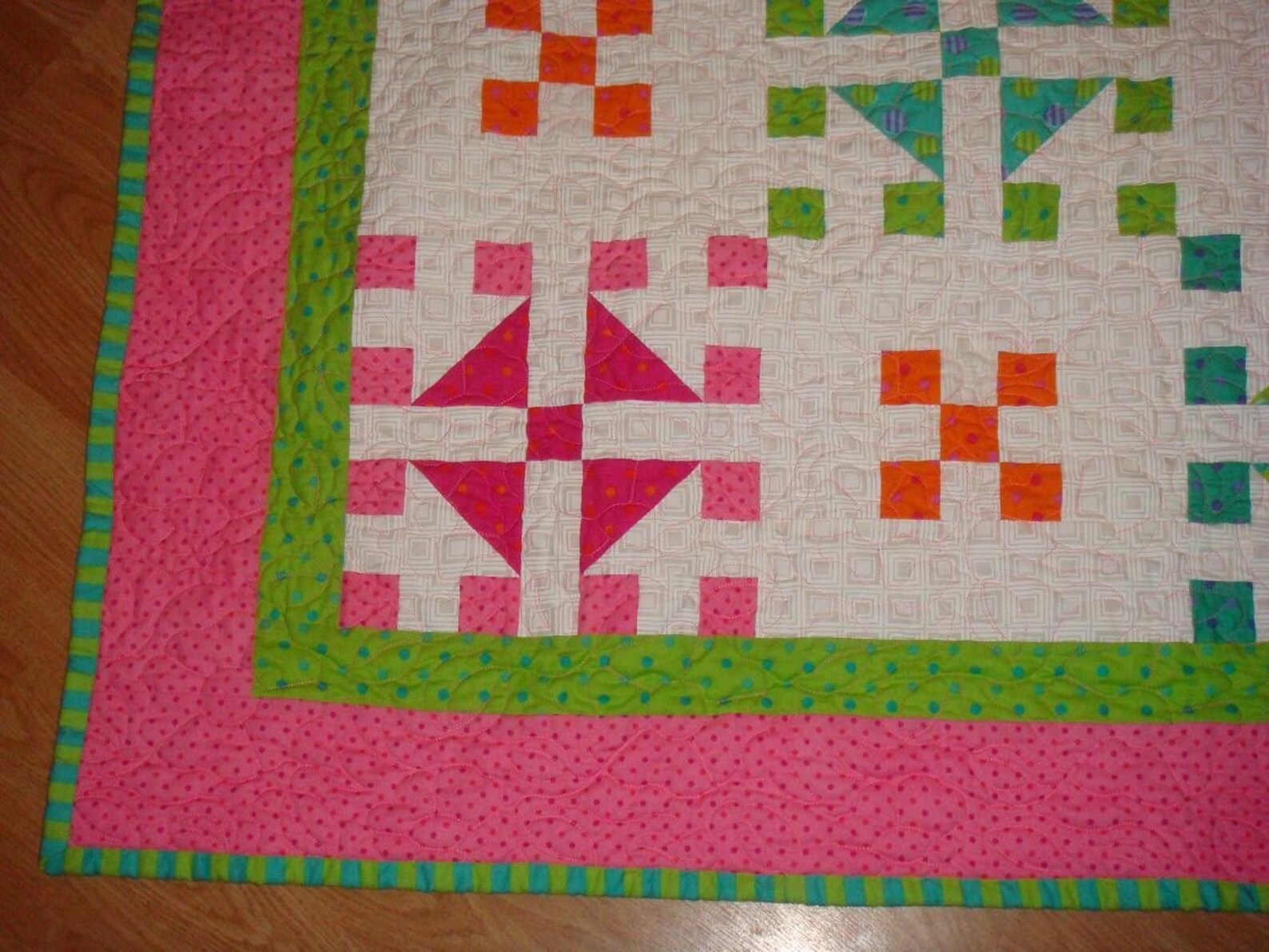 MODERN SPLASH of COLOR Handmade Quilt Bright Colors Baby | Etsy