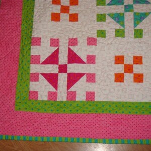 MODERN SPLASH of COLOR - Handmade Quilt - Bright Colors - Baby Quilt ...