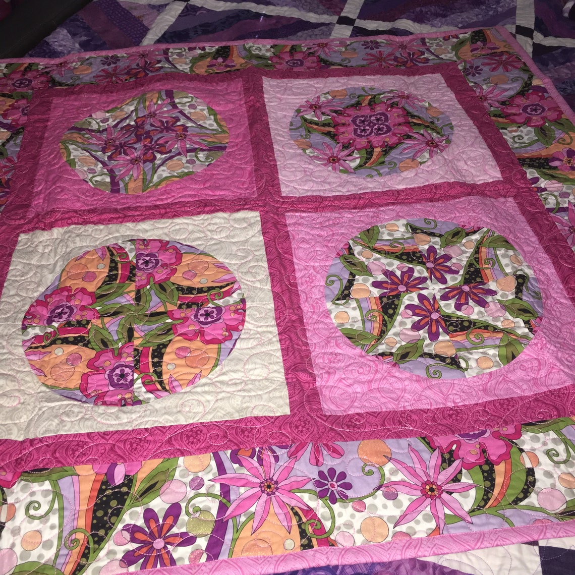 CARTWHEELS Modern Baby Quilt 41 X 41 Nellie J Designs Cartwheel Pattern ...
