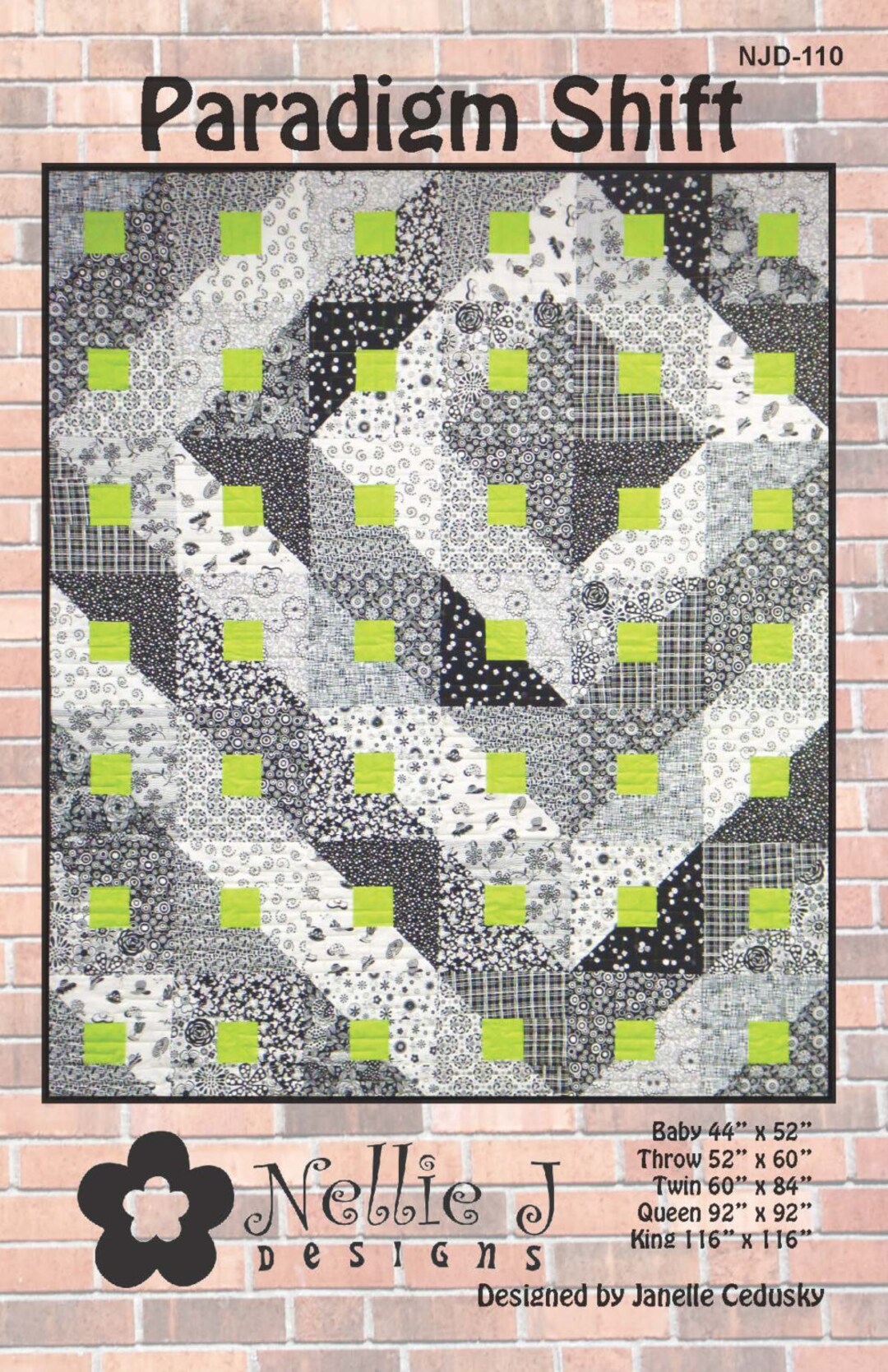 PARADIGM SHIFT ©201O Modern Quilt Pattern by Nellie J Designs - NJD110 - Paradigm Shift Quilt ...