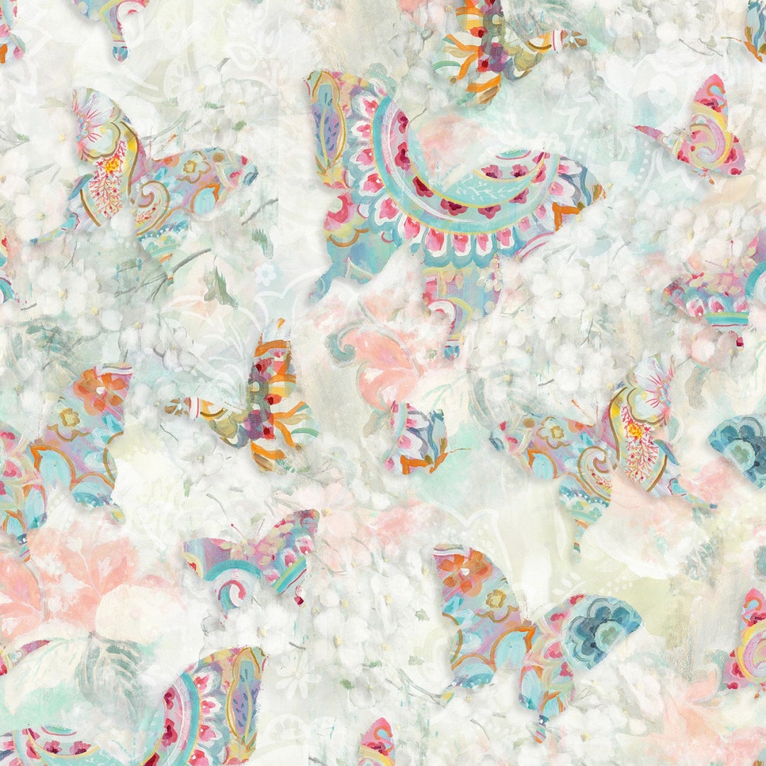 WILD BLUSH by Wilmington Prints, Pink Butterflies Allover, Yardage ...