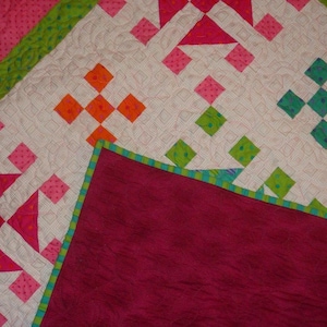 MODERN SPLASH of COLOR - Handmade Quilt - Bright Colors - Baby Quilt ...