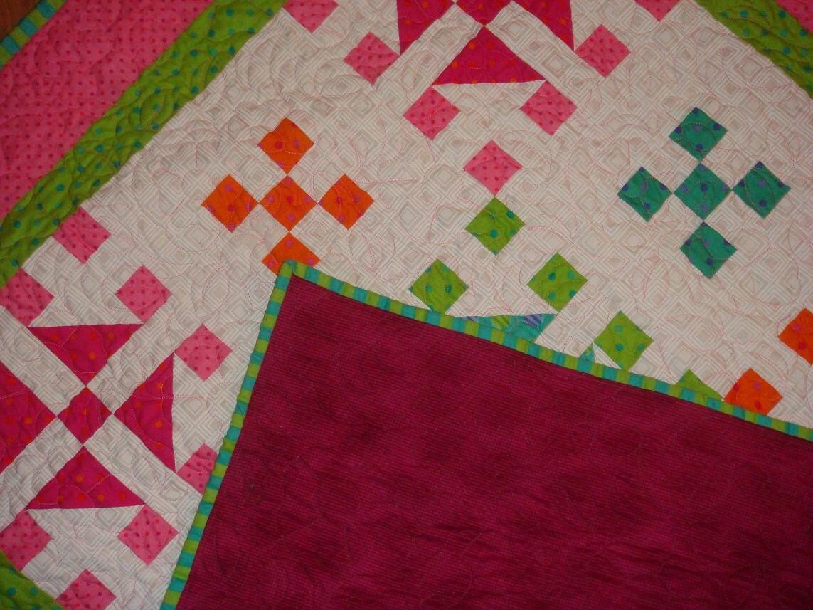 MODERN SPLASH of COLOR handmade quilt bright colors baby | Etsy