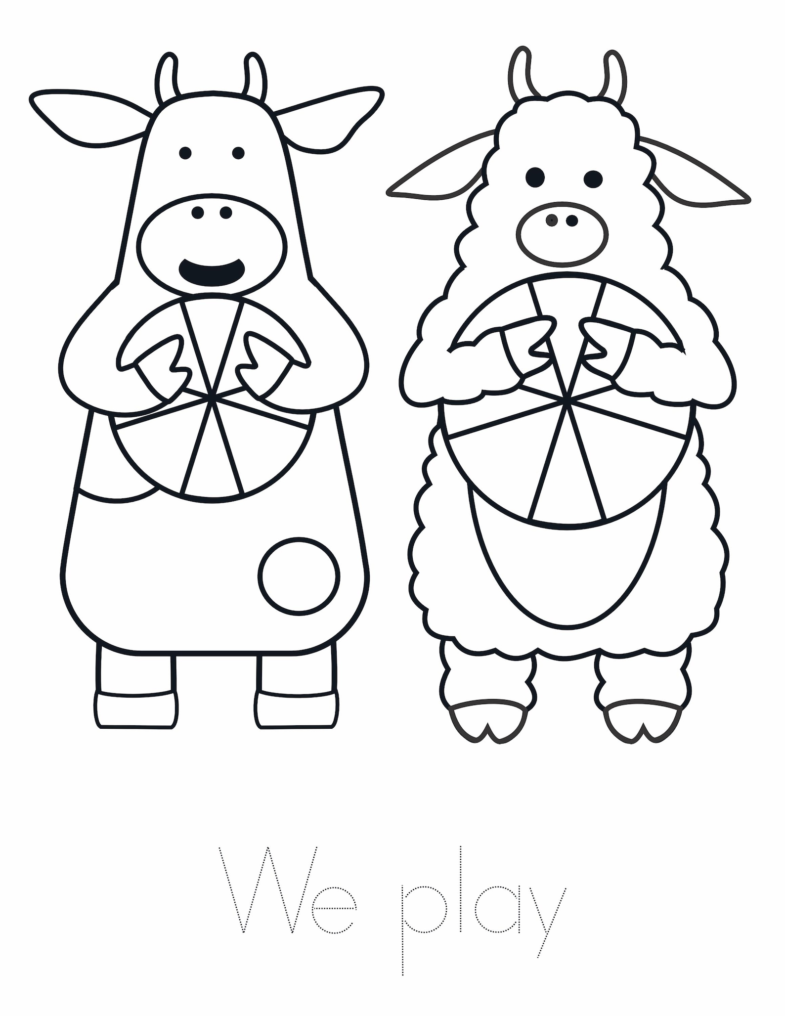 Farm Animal Story Coloring Sheets for Kids-sight Word Learning With ...