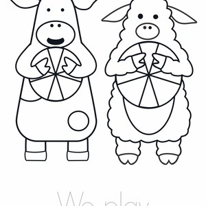 Farm Animal Story Coloring Sheets for Kids-sight Word Learning With ...