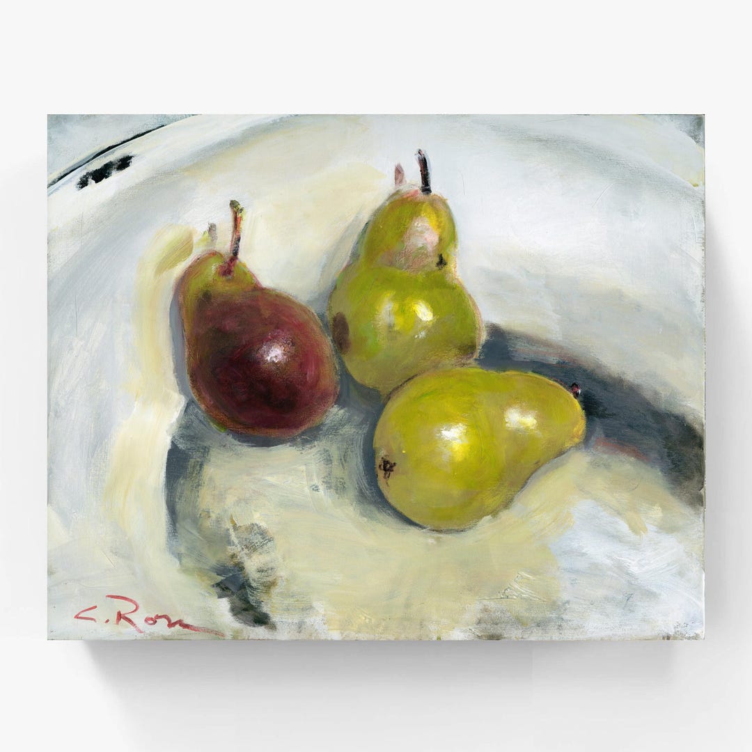 Pears Art Print Beautiful Still Life Artwork, Minimal & Modern Design ...