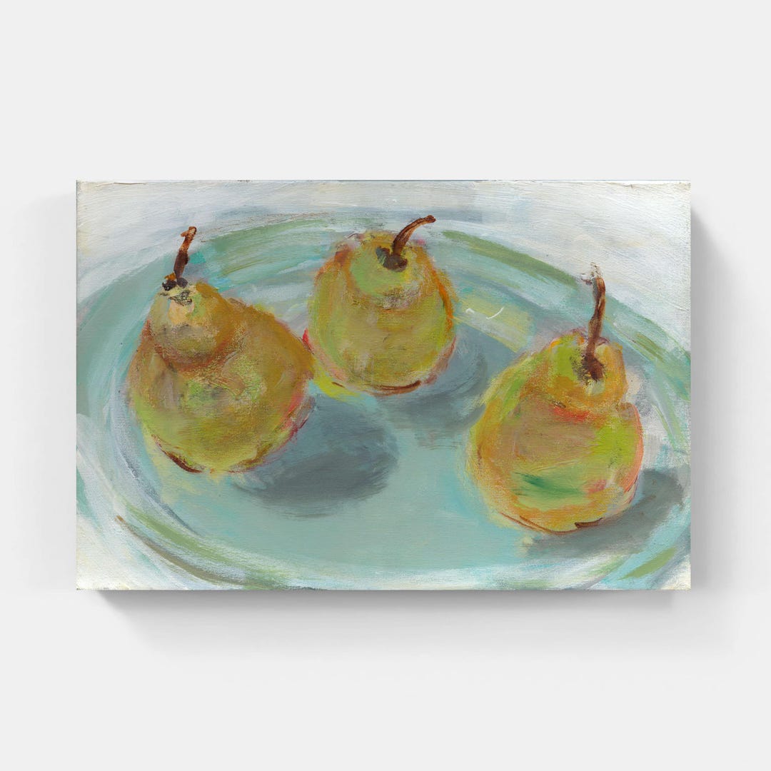 Pears II Sweet Still Life Painting of Pears by Colleen Ross - Etsy
