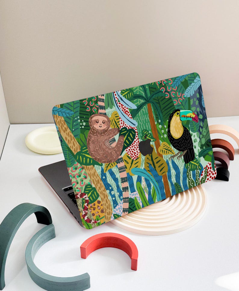 Tropical Rainforest Hard Shell Case Cover for MacBook Air 13, Sloth ...