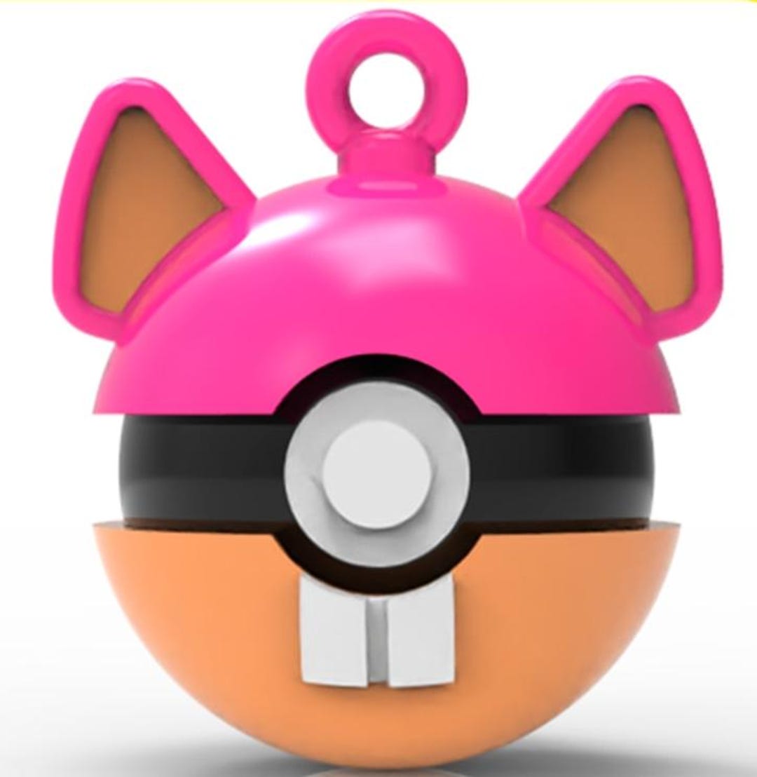 3d Printed Pokemon Rattata Christmas Tree Bauble Ornament Pokeball - Etsy