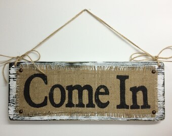 Come in sign | Etsy