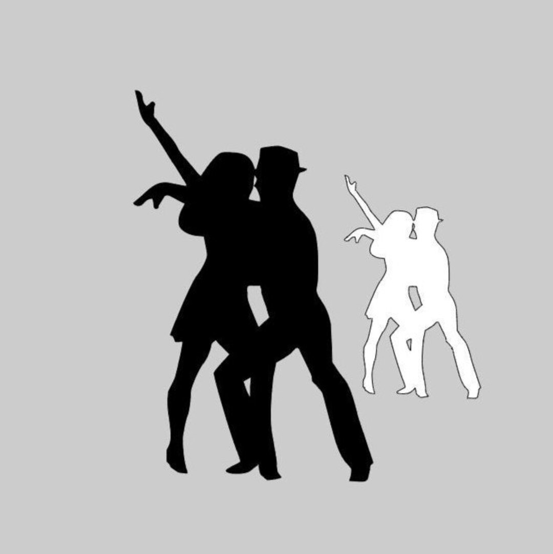 10 Black or White Salsa Dancer Cutouts, Salsa Dancing Die Cuts, Punches ...