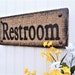 Rustic Restroom Sign, Restroom Wall Sign, Hanging Bathroom Decor ...