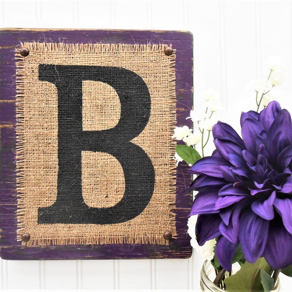 Burlap Letters - Etsy