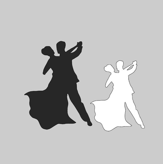 10 Black Ballroom Dancing Die Cuts Outs Couple Dancing Die - Etsy