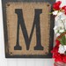 Burlap Monogram, Wood Letter Sign, Custom Letters, Color Options ...