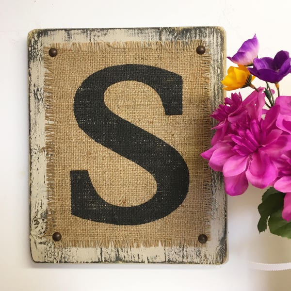 Burlap Letters - Etsy