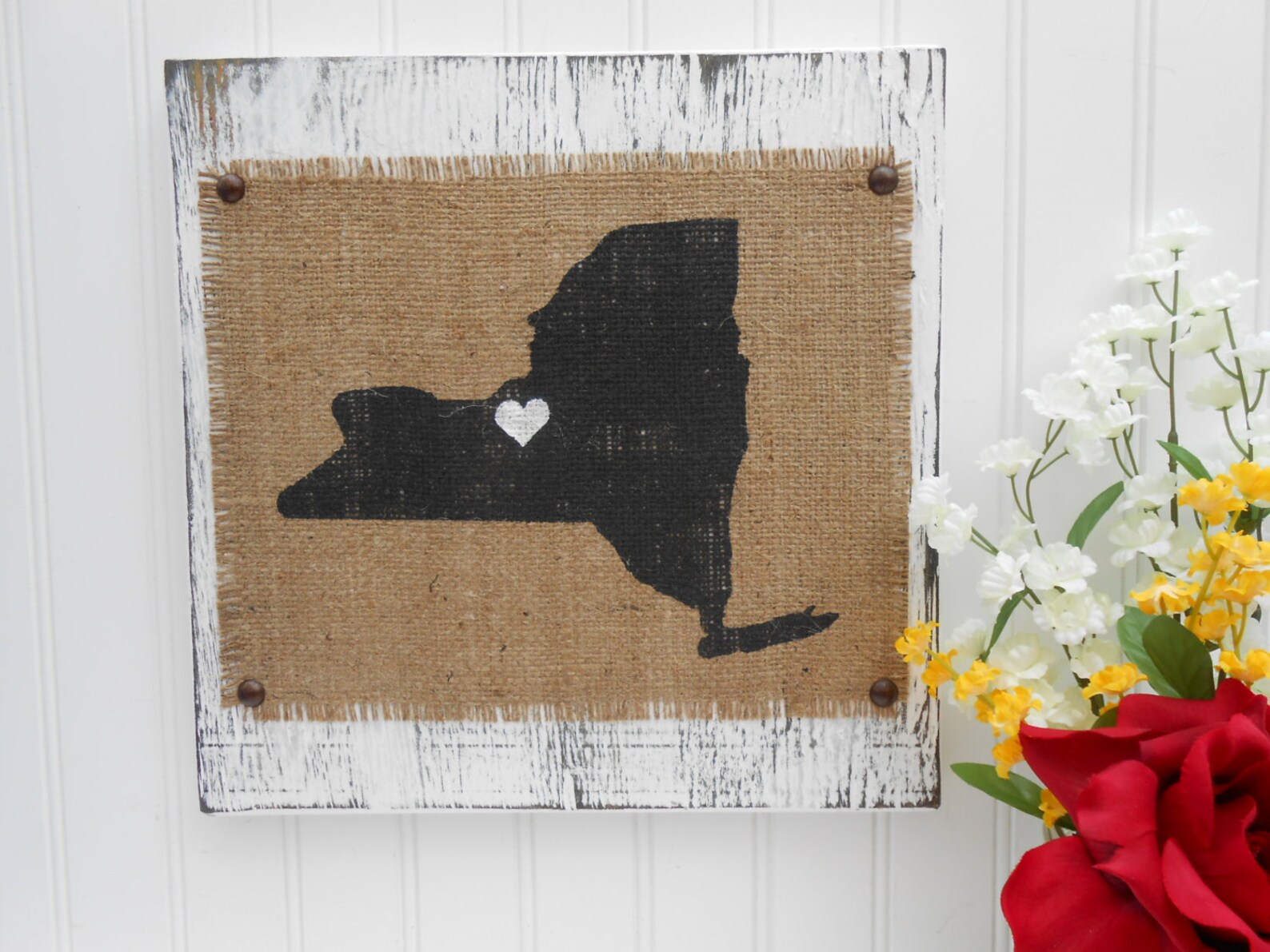 NEW YORK State Sign NY 12x 12 Rustic New York - Etsy