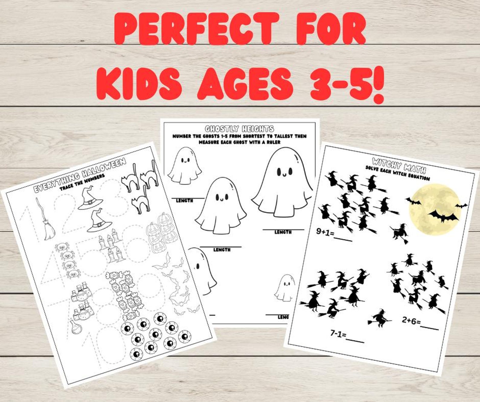 Halloween Learning Activity Pack: Fun Printables for Kids Ages 3-5 ...