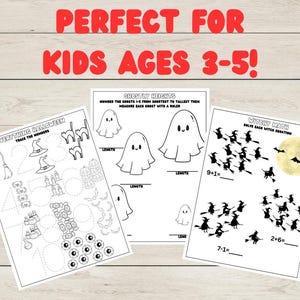 Halloween Learning Activity Pack: Fun Printables for Kids Ages 3-5 ...