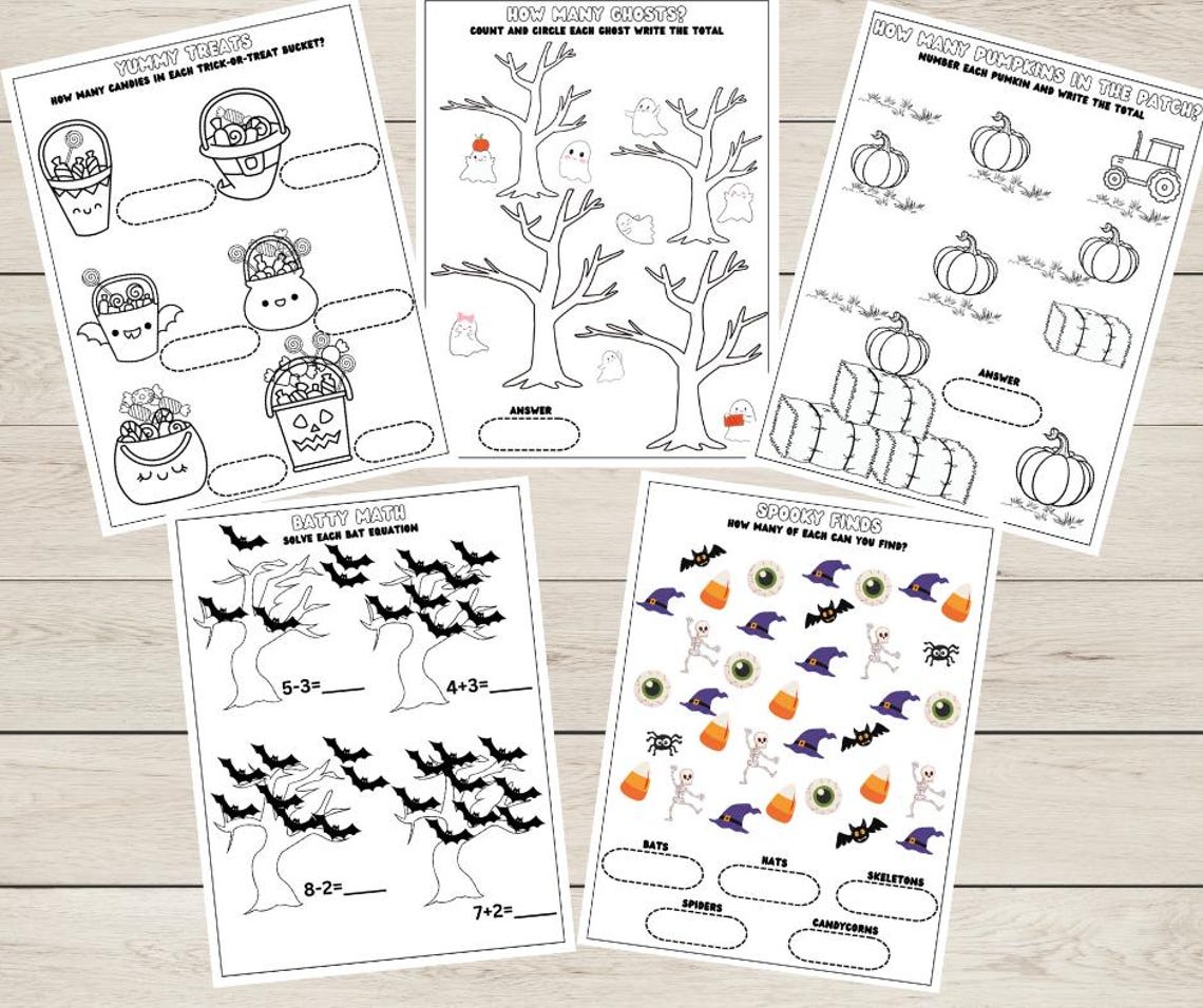 Halloween Learning Activity Pack: Fun Printables for Kids Ages 3-5 ...