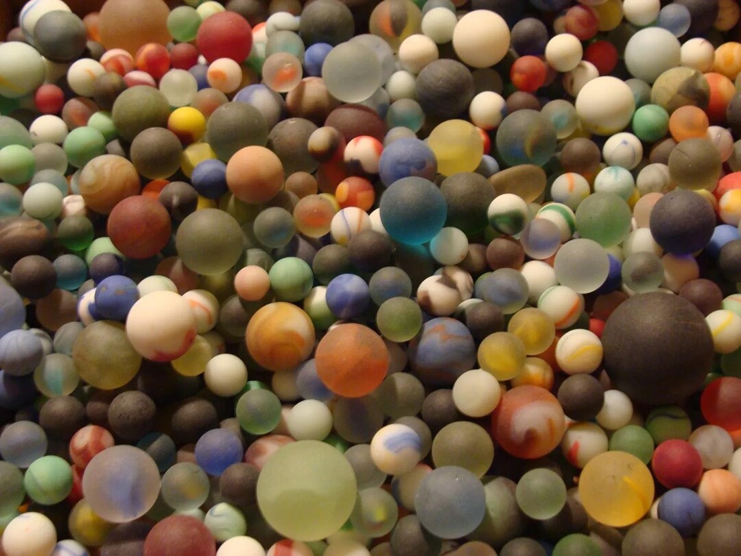 100 Vintage Frosted Glass Beach Marbles Nautical Jewels - Etsy
