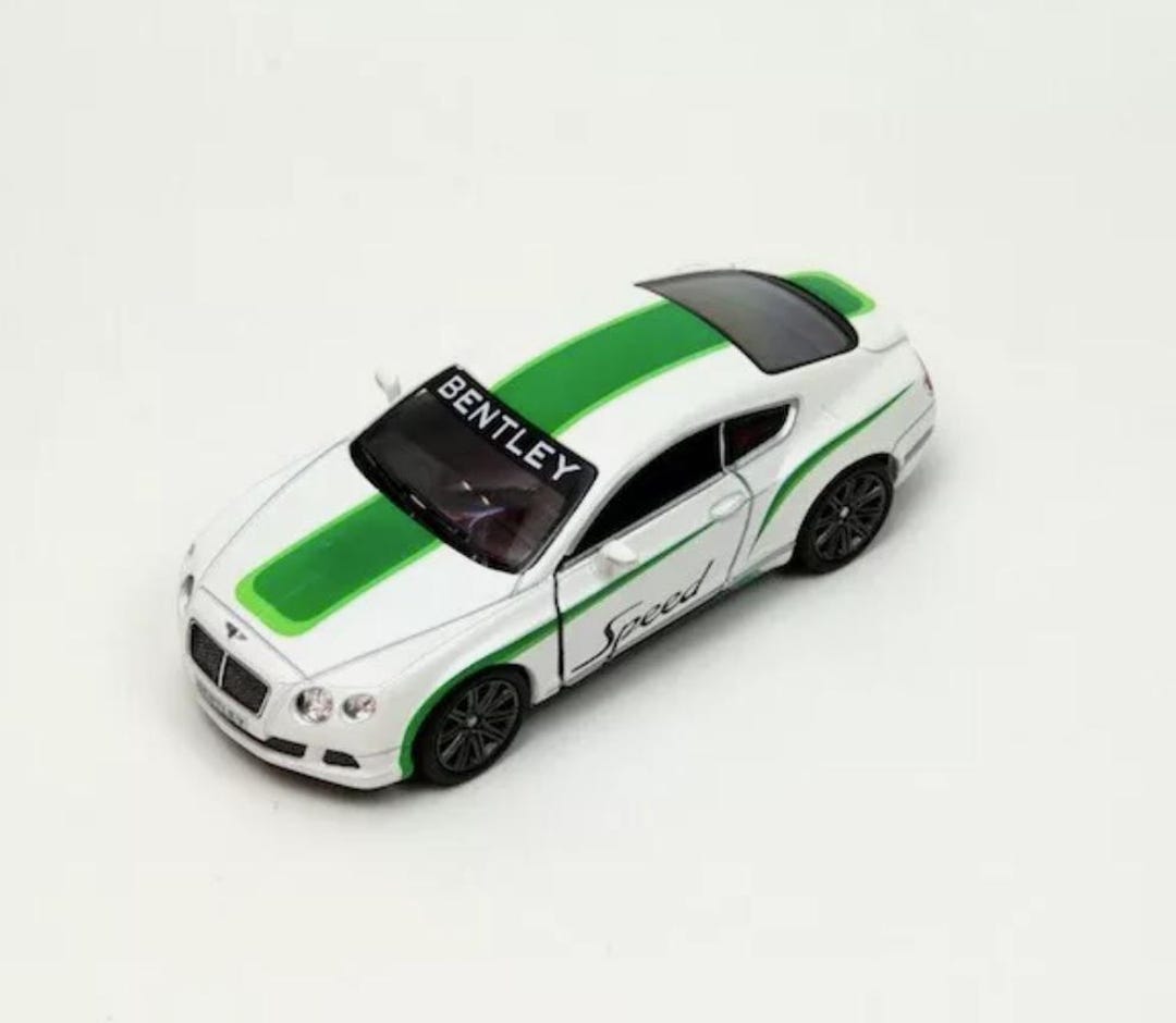5" 2012 Bentley Continental GT Speed Decal Diecast Toy Car 1:38 White ...