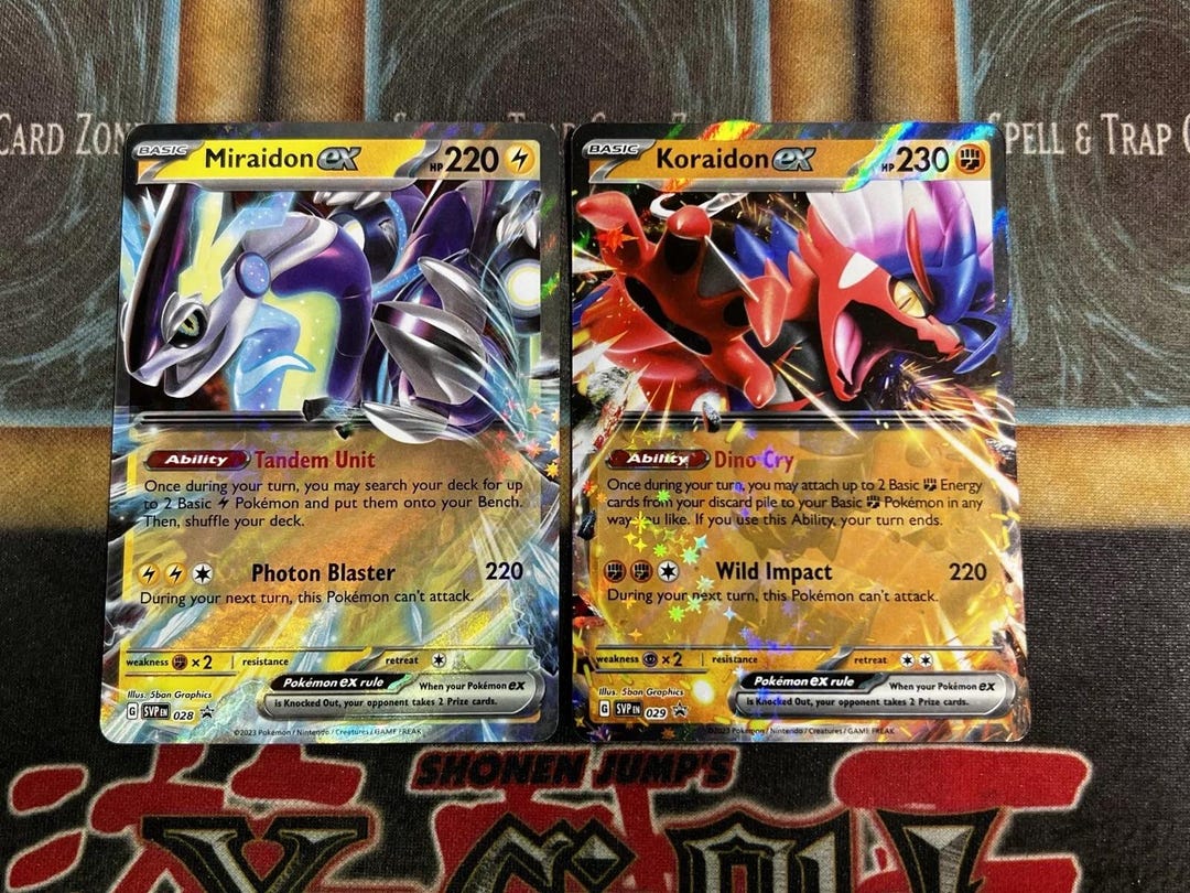 Miraidon EX SVP028 & Koraidon EX SVP029 Black Star Promo Set of 2 NM - Etsy
