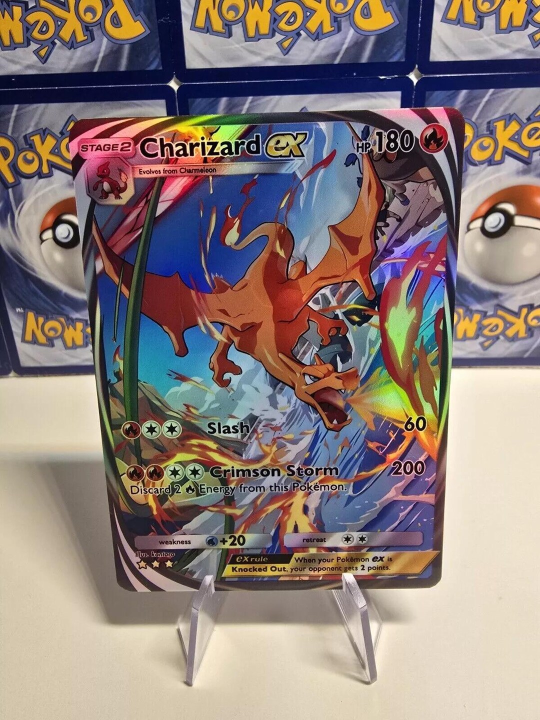 Charizard EX Holo Immersive Art Card - Etsy