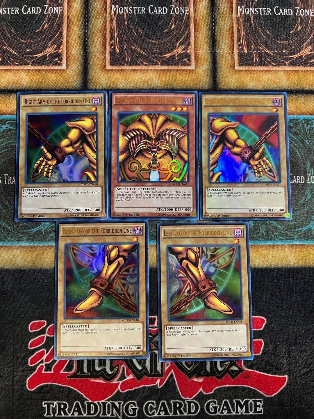 Yugioh Exodia the Forbidden One FULL SET YGLD Ultra Rare 1ST Edition Nm - Etsy