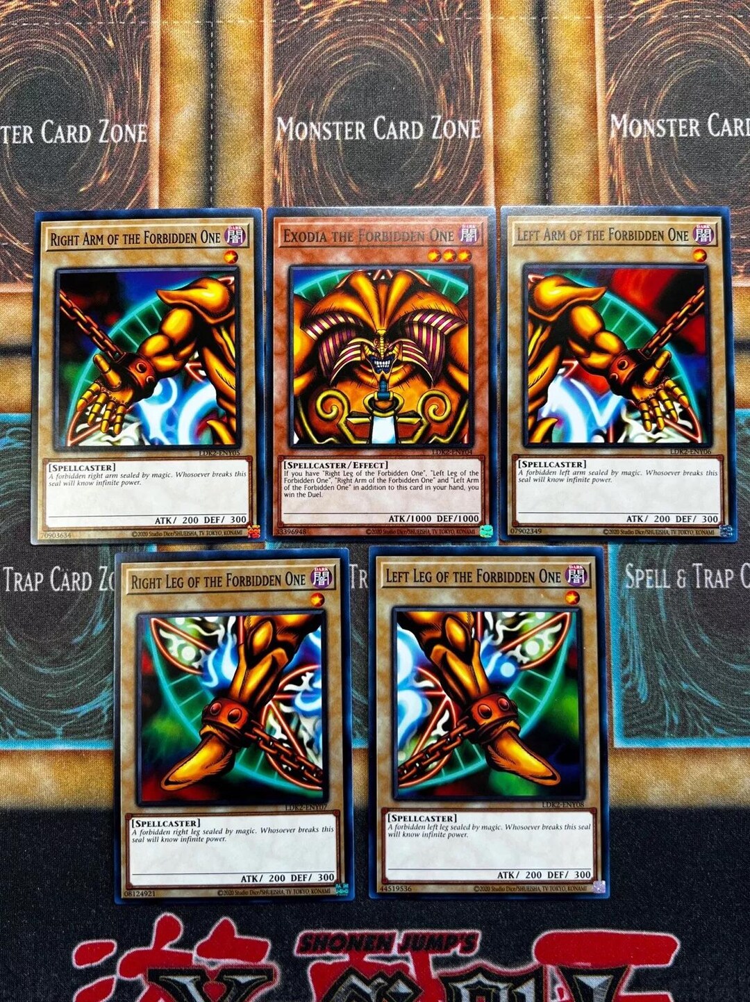 Yugioh AUTHENTIC Exodia the Forbidden One Complete 5 Card Common Set ...