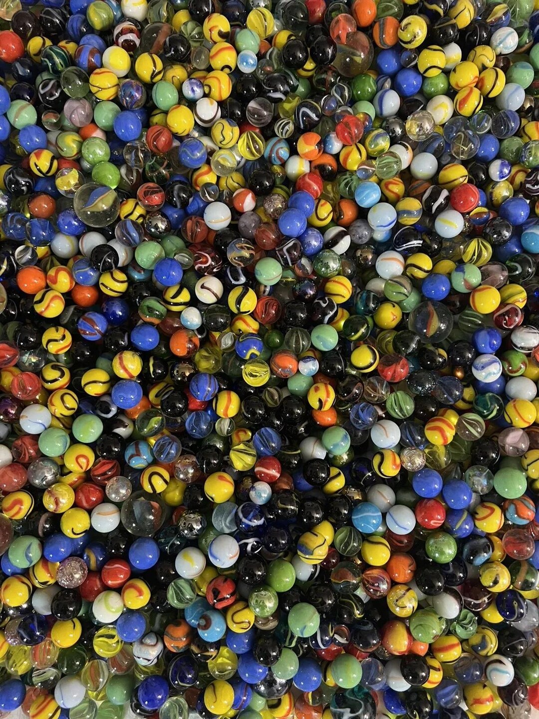 Lot of 80 Assorted Vintage Marbles Collectible Glass Marbles in Various ...