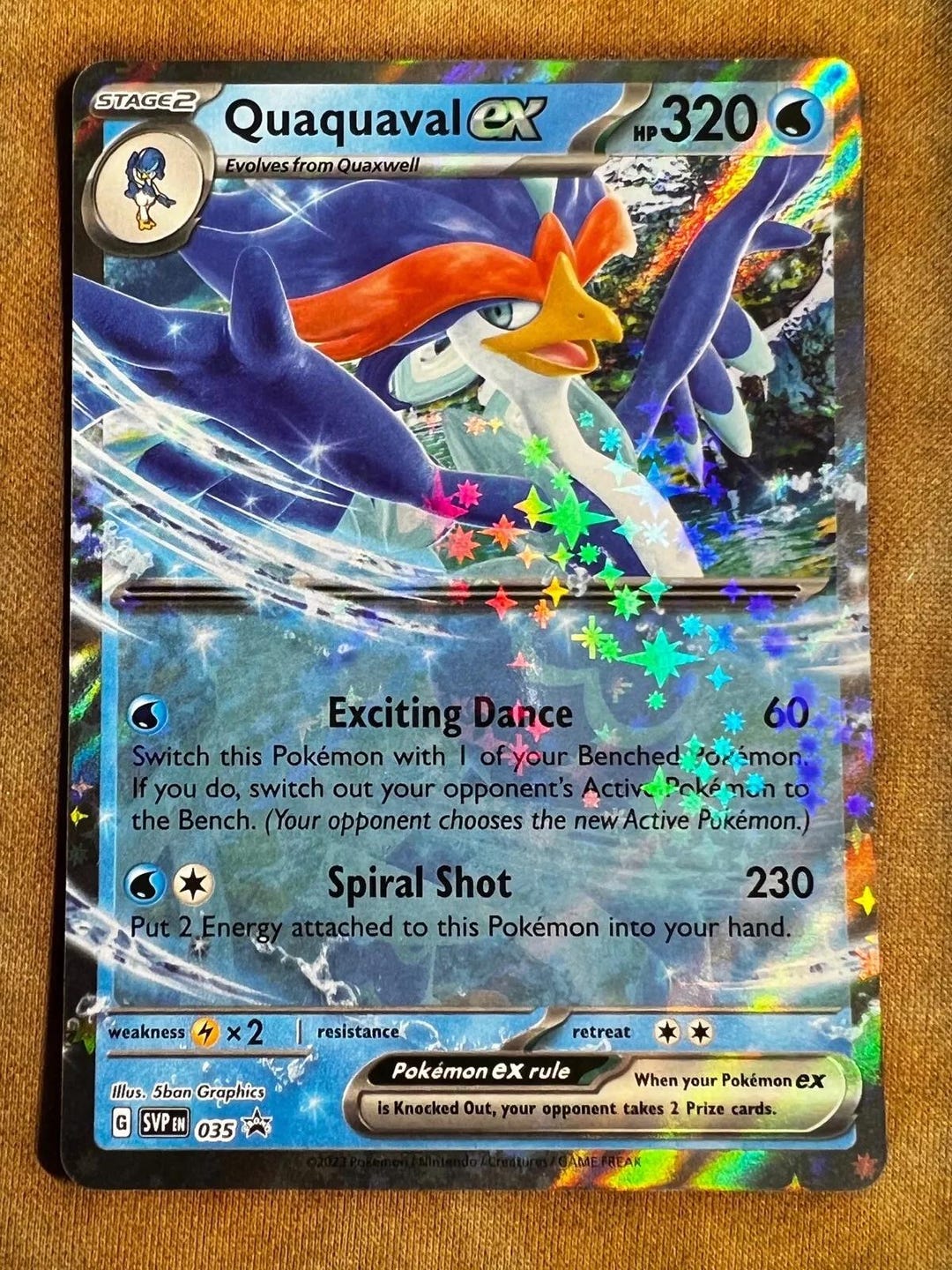 Pokemon Quaquaval Ex SVP 035 Black Star Promo Ultra Rare Holo NM - Etsy