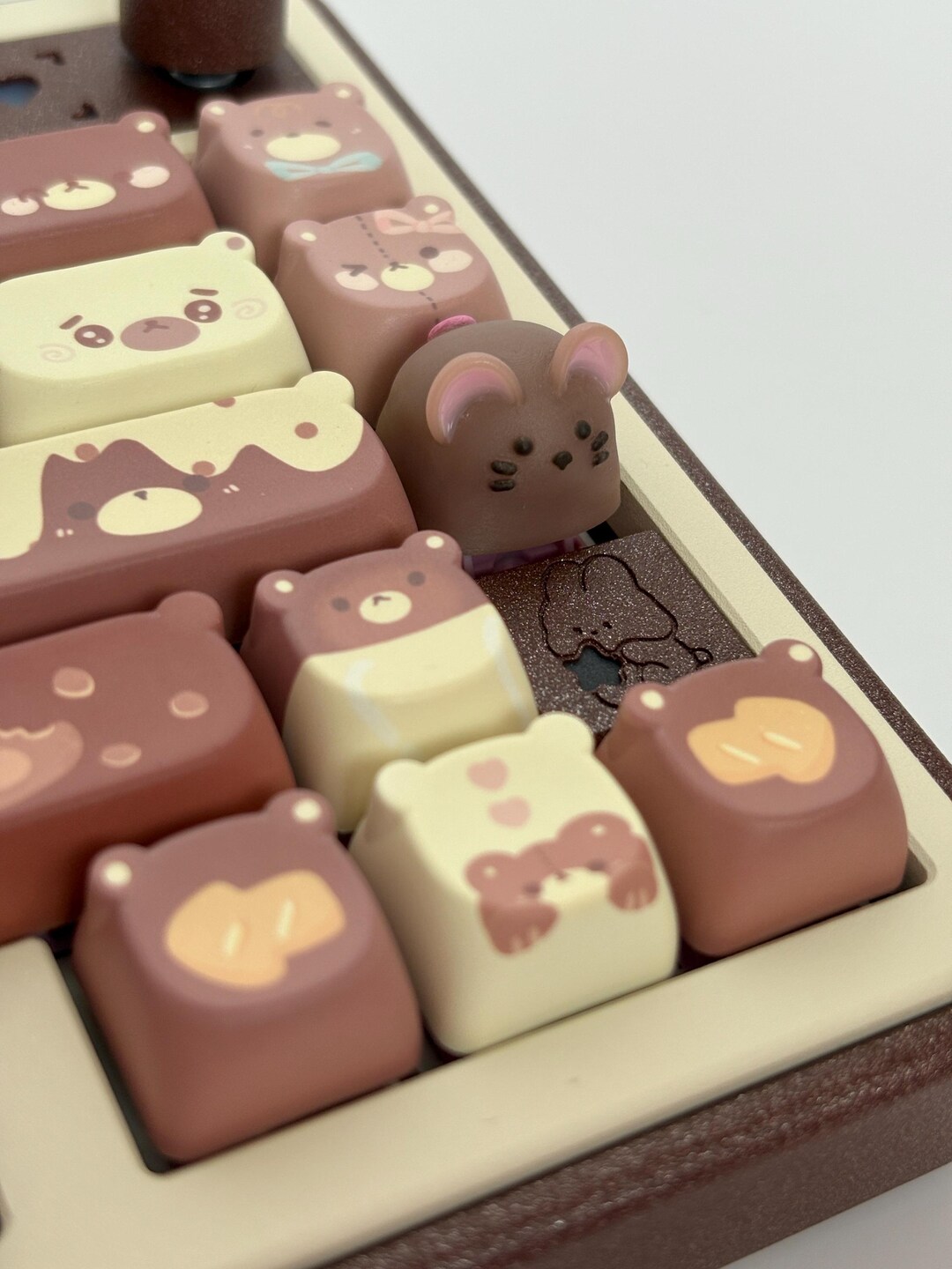 Brown Mouse Artisan Keycap | Handmade Resin MX Keyboard - Etsy
