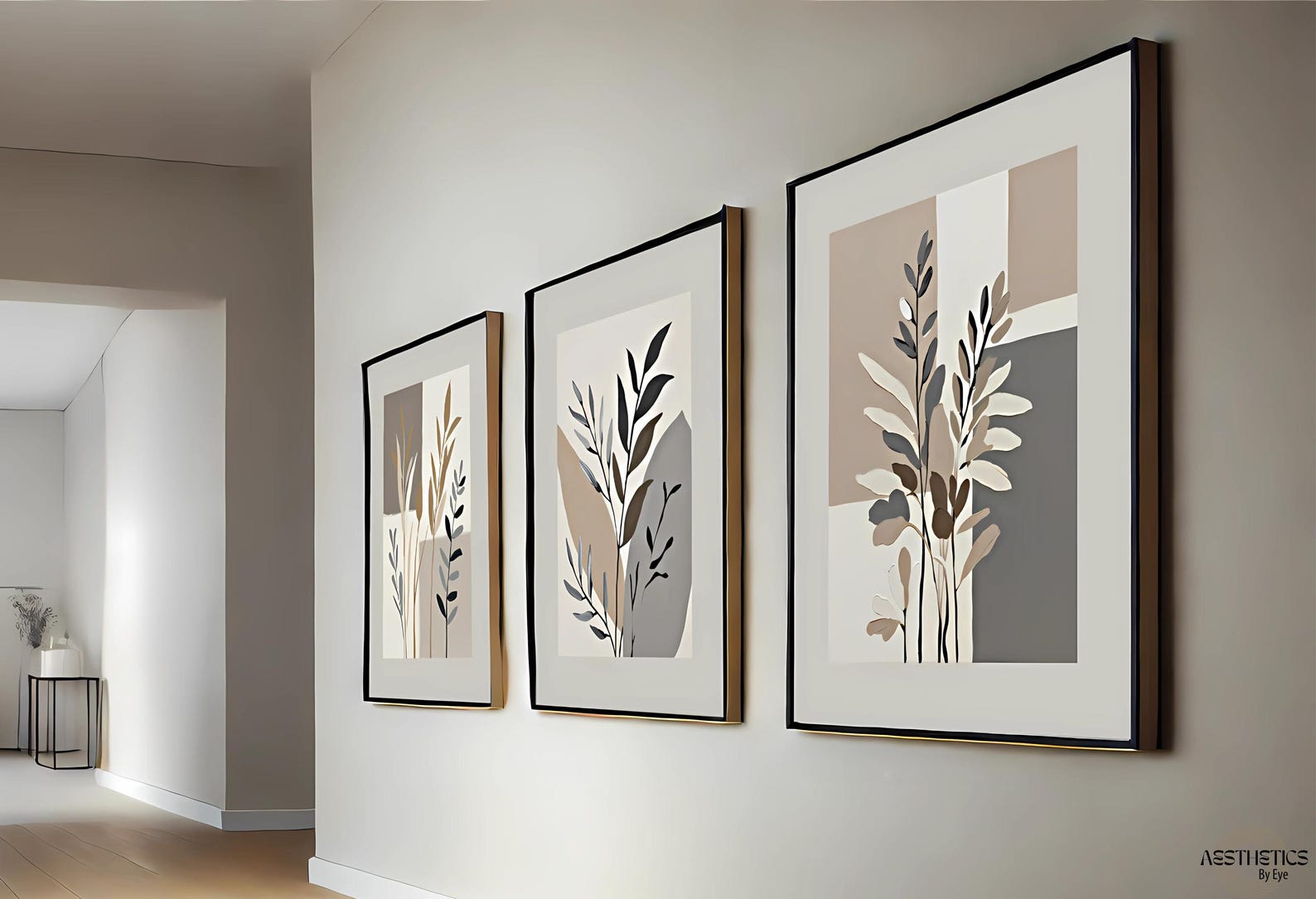 Neutral Foliage Prints - Set of 3 Botanical Wall Art (digital Download ...