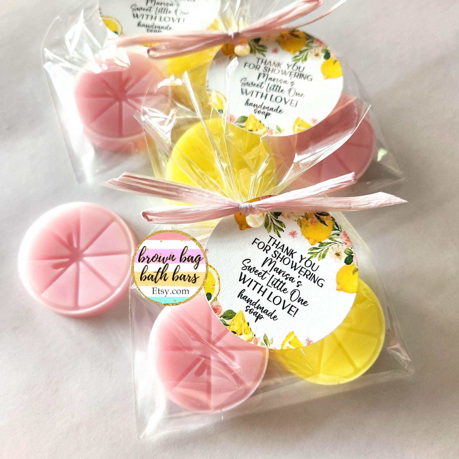 Lemon Slice Soap Favors: Citrus Shower, Sweet Little One - Etsy