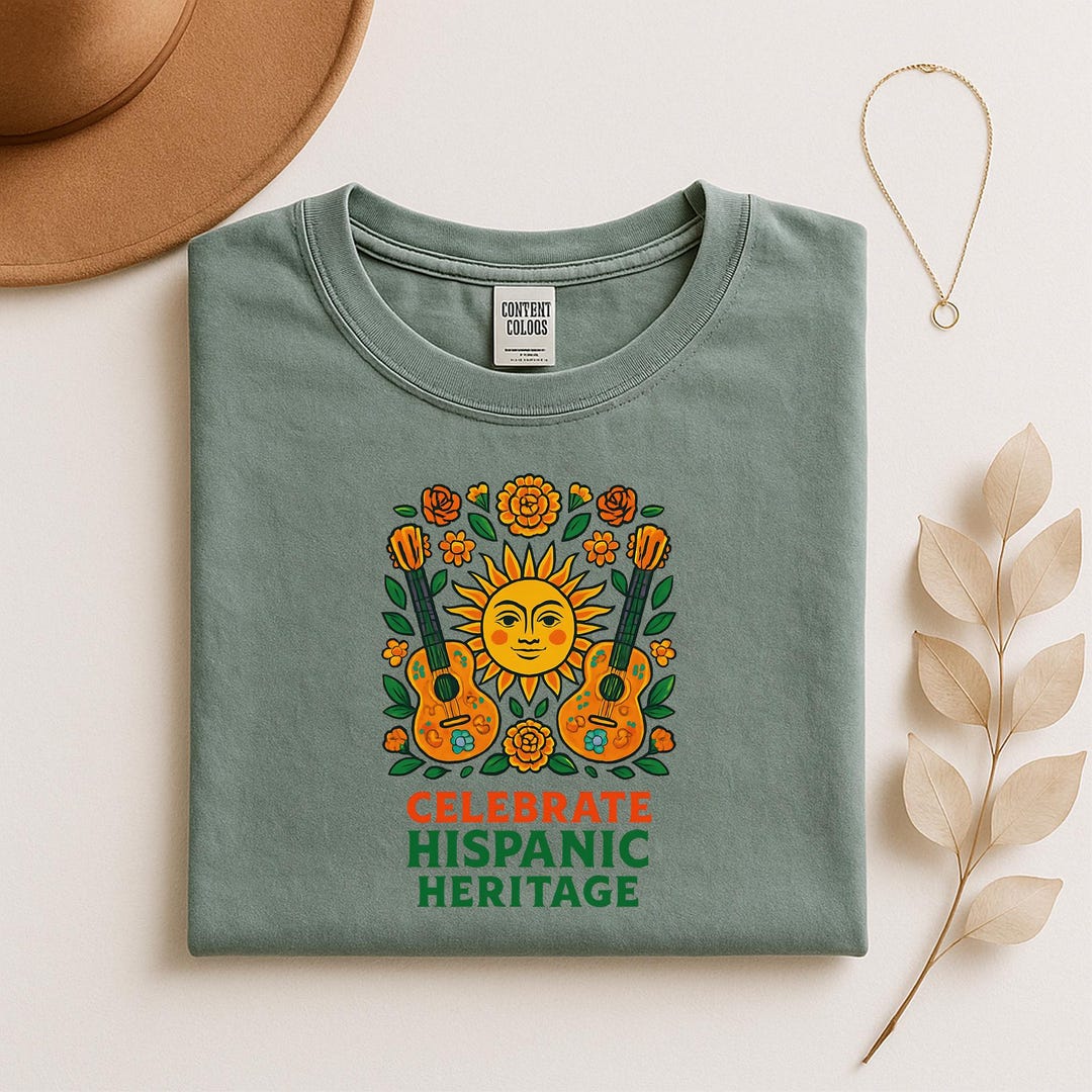 Celebrate Hispanic Heritage Sun Folk Art – Retro Fiesta Digital ...